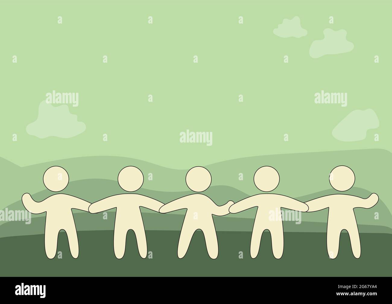 Child touching grass Stock Vector Images - Alamy