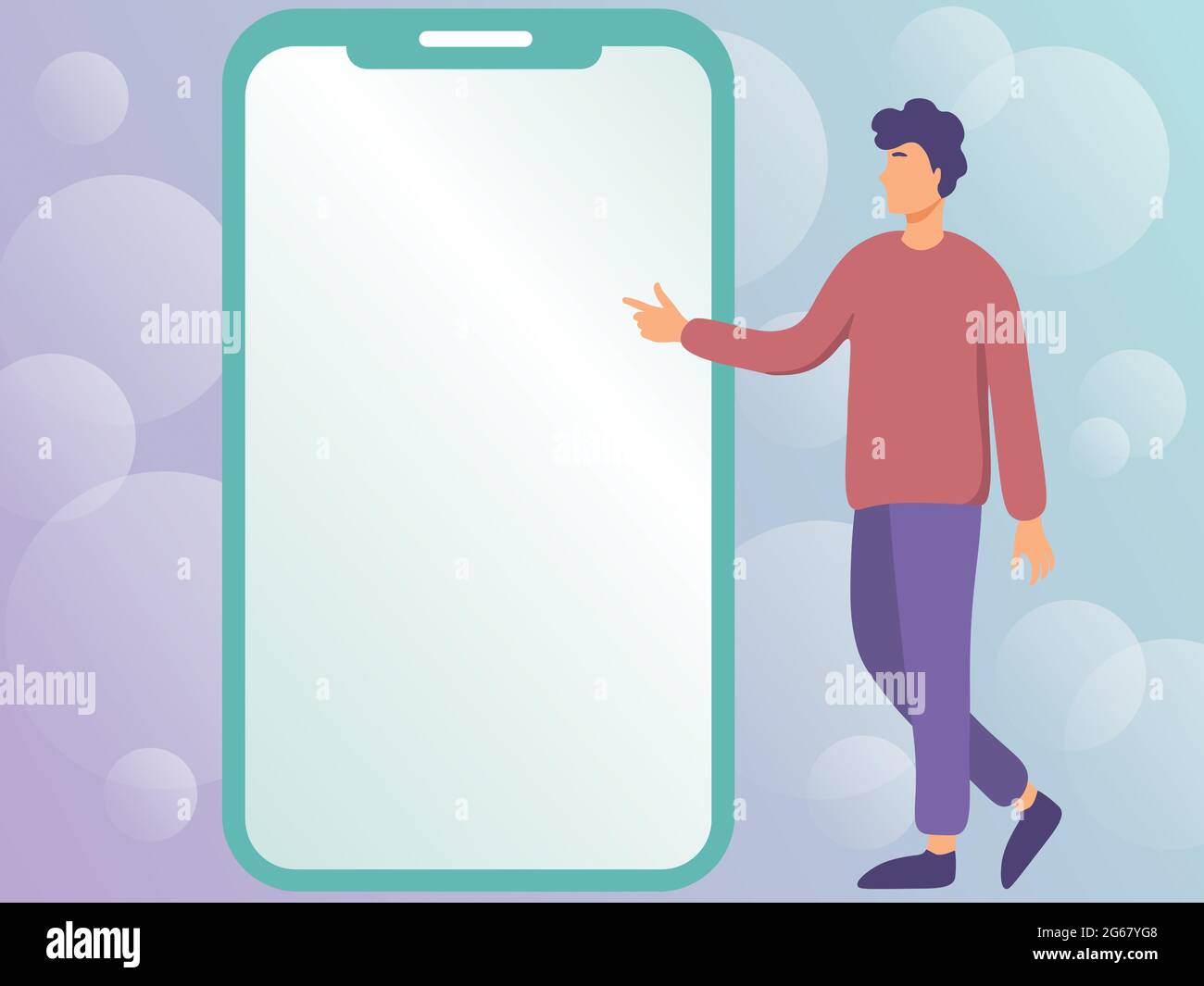 Man pointing towards a screen Stock Vector Images - Alamy