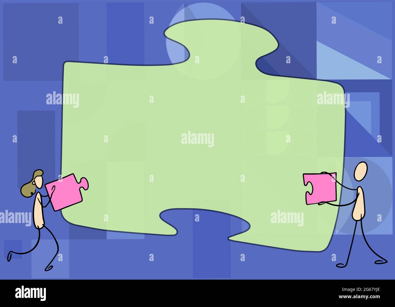 Jigsaw pieces fitting together Stock Vector Images - Alamy