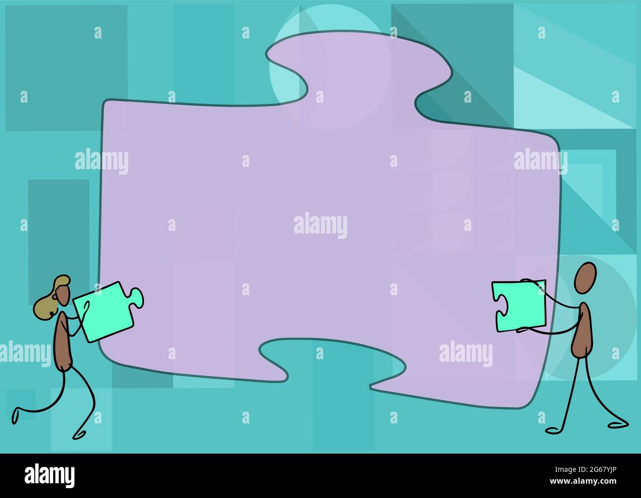 Jigsaw pieces fitting together Stock Vector Images - Alamy