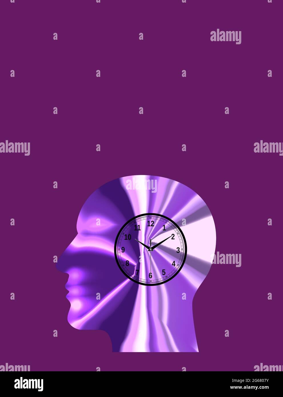 Conceptual background with human head silhouette and thoughts isolated ...