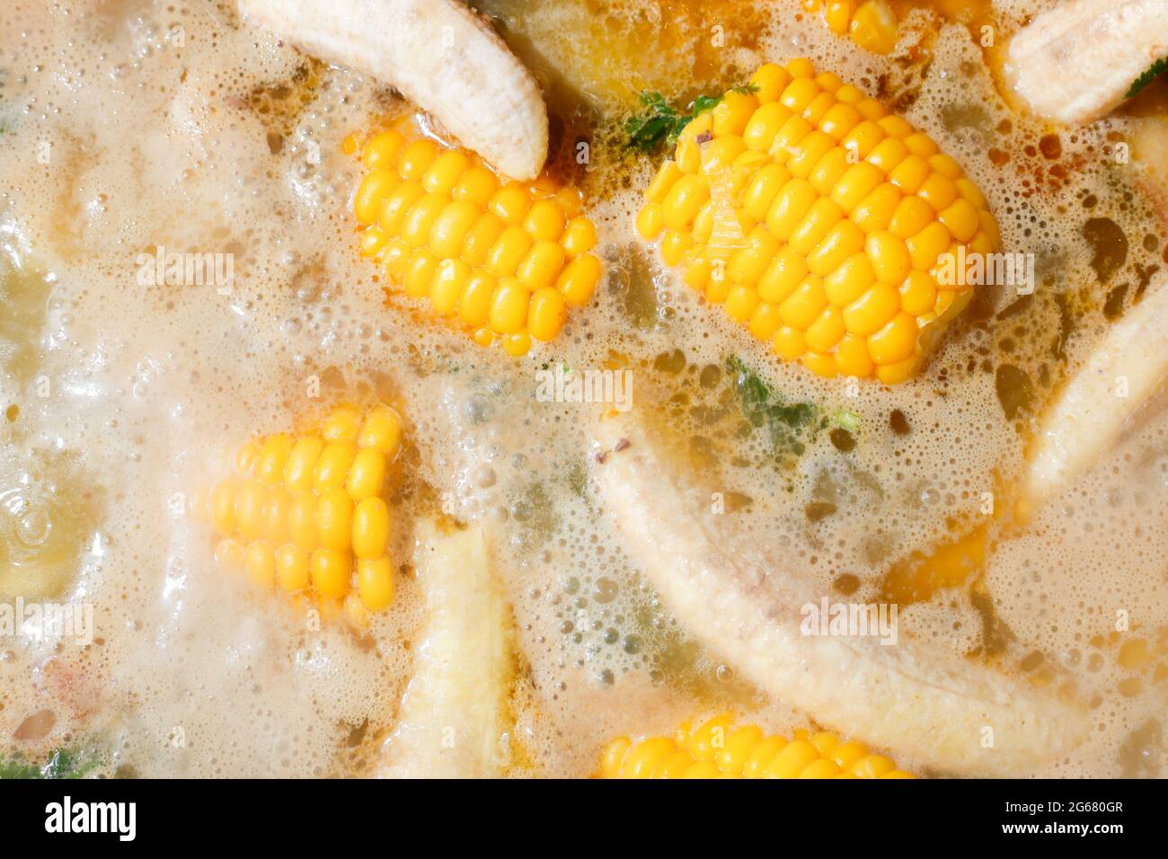 chicken and beef sancocho, traditional Colombian food Stock Photo - Alamy