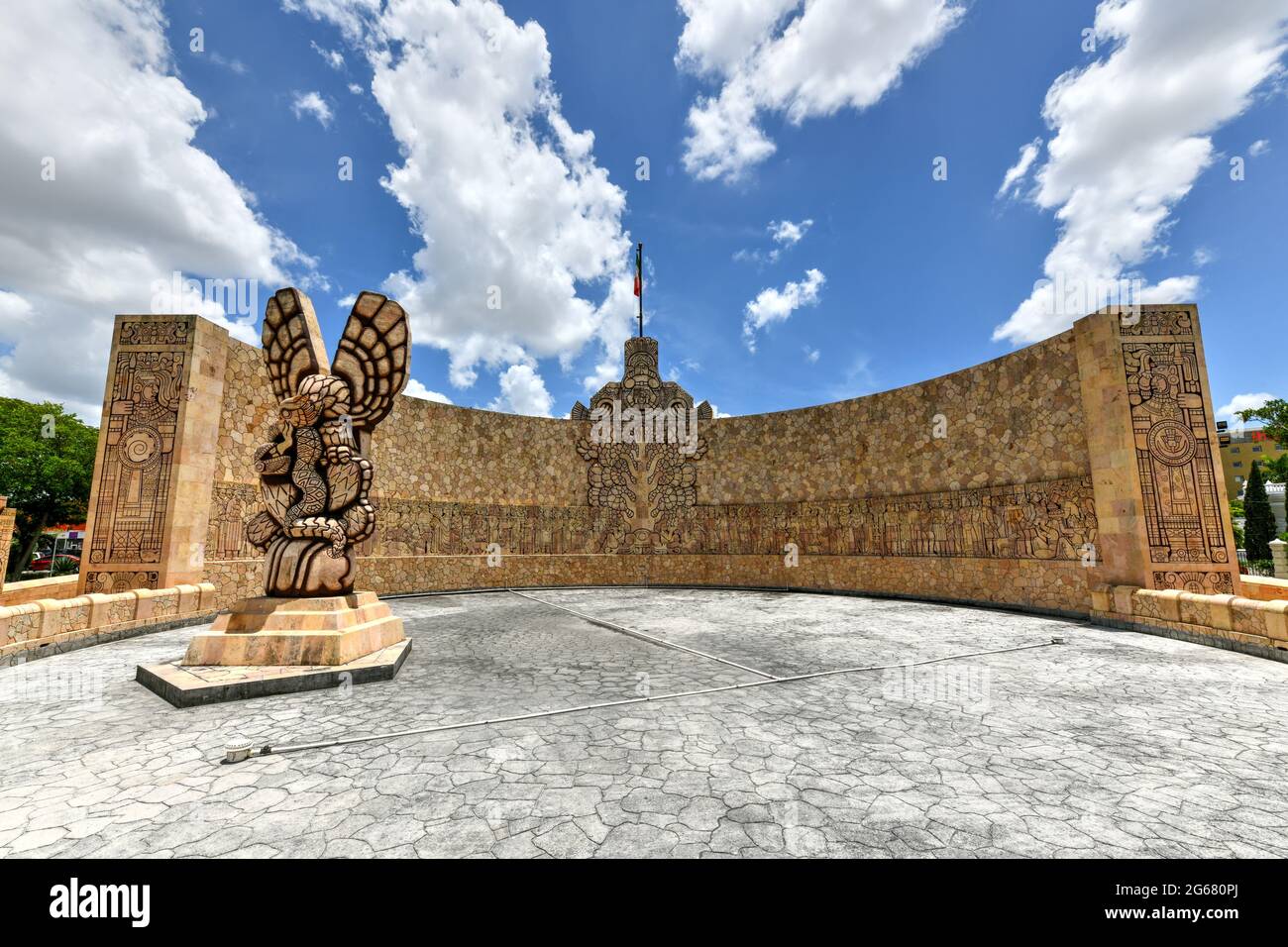 Monument to the Fatherland along Paseo Montejo in Yucatan, Merida ...