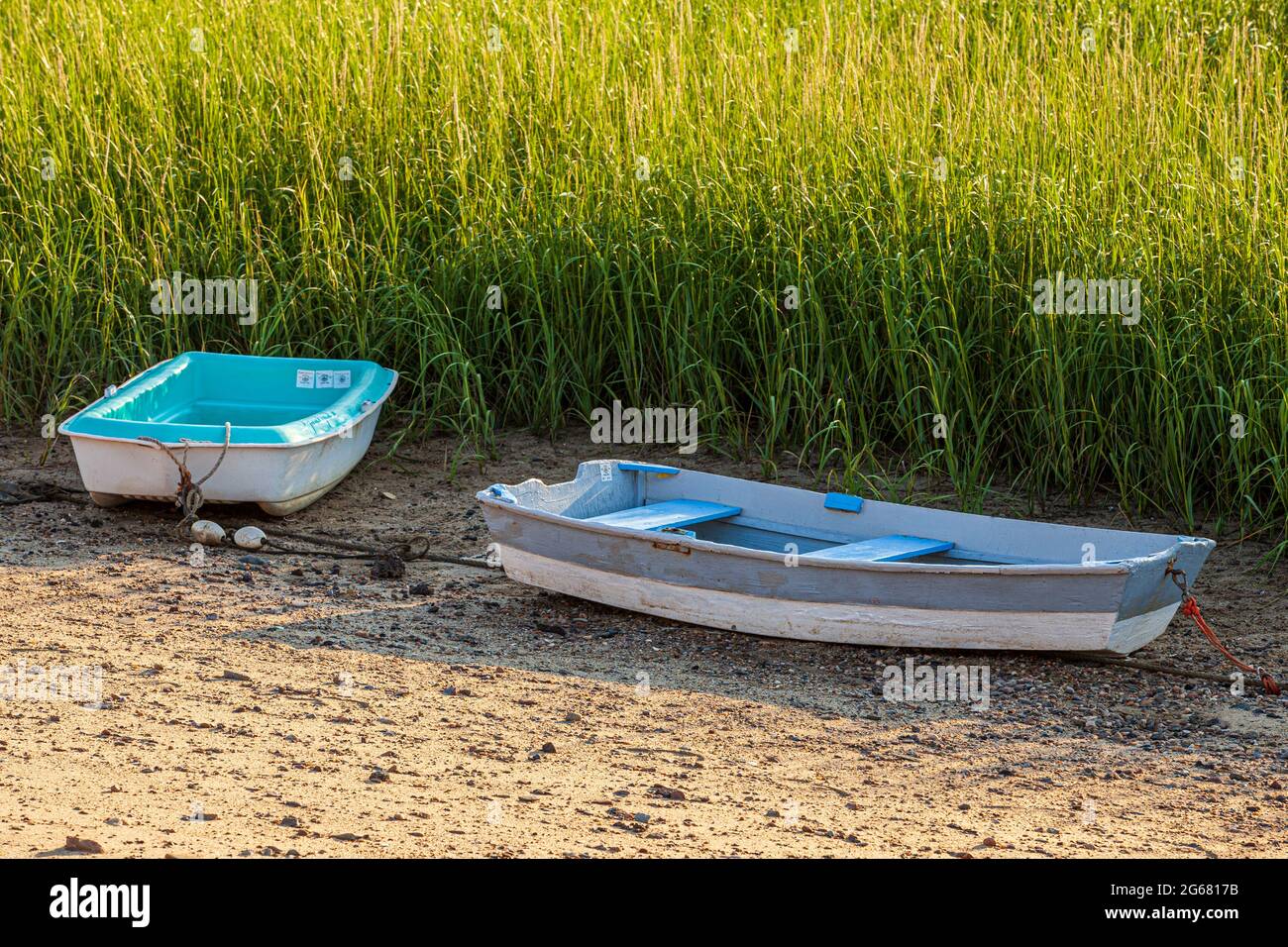 Rowboats on the beach at Pamet harbor, Truro, massachusetts Stock Photo ...