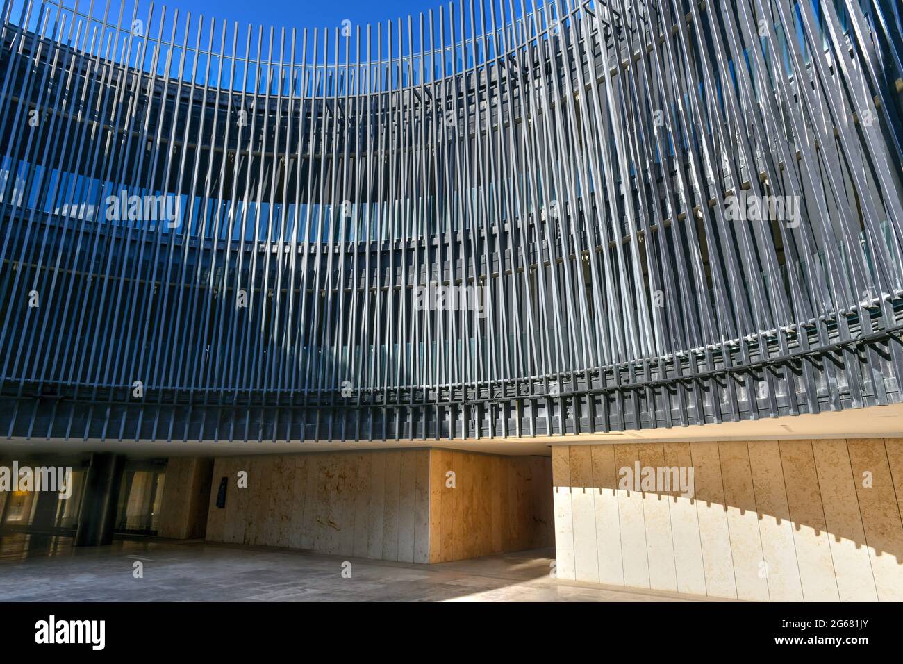 Merida, Mexico - May 24, 2021: Patio of Strings of the concert hall of ...