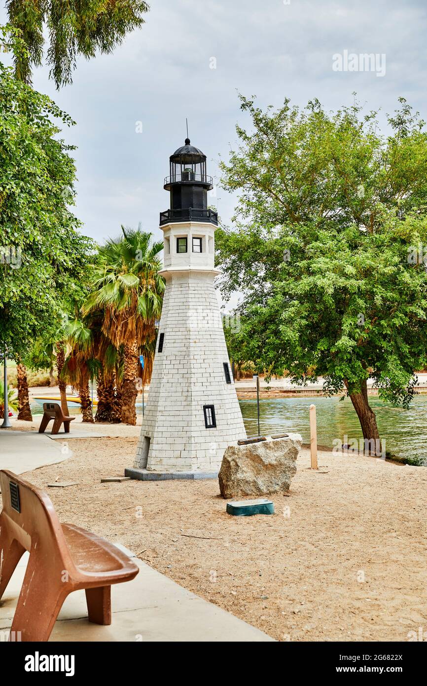 Lake Havasu, Arizona, USA - June 30, 2021: Lighthouse at Lake Havasu ...