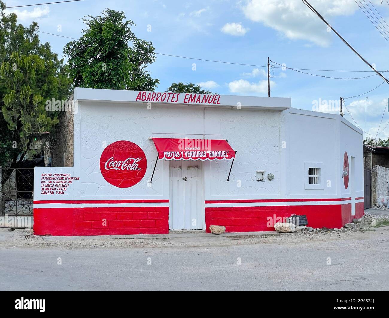 Izamal, Mexico - May 23, 2021: Colorful exterior of a grocery store in ...
