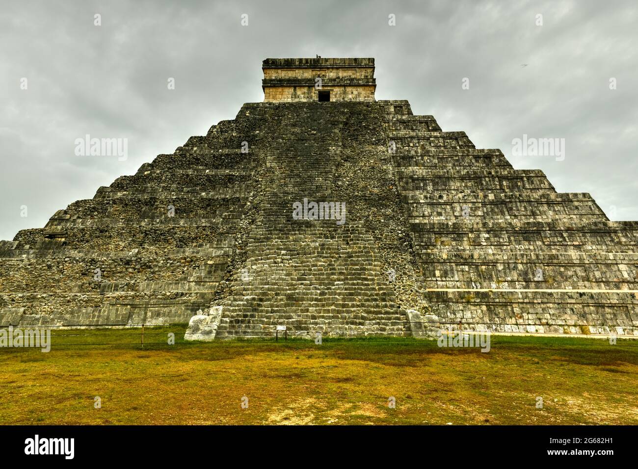 Pyramid of Kukulkan at Chichen Itza, the ancient Maya city in the ...