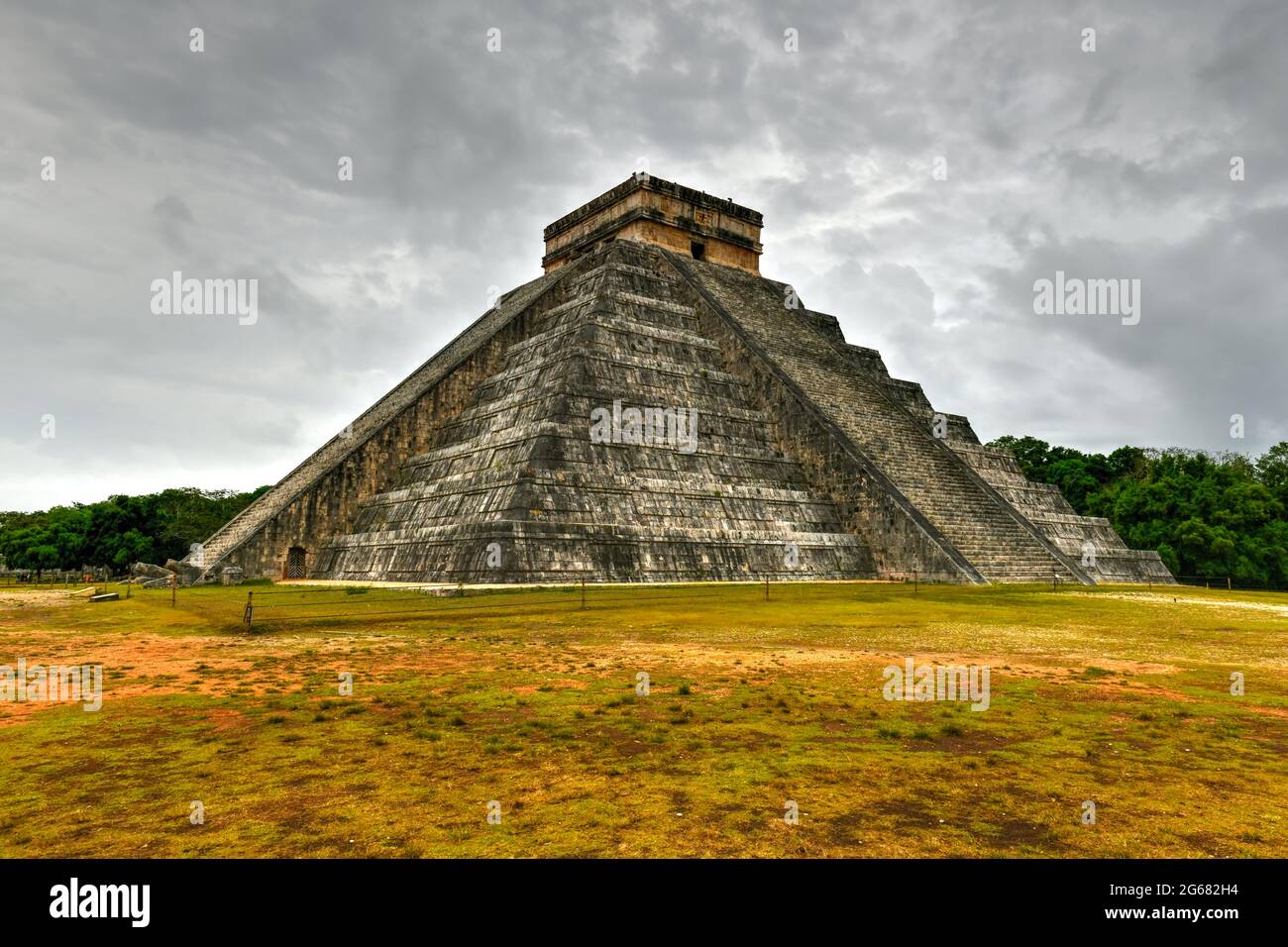 Pyramid of Kukulkan at Chichen Itza, the ancient Maya city in the ...