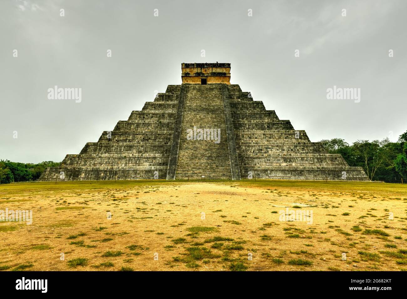 Pyramid of Kukulkan at Chichen Itza, the ancient Maya city in the ...