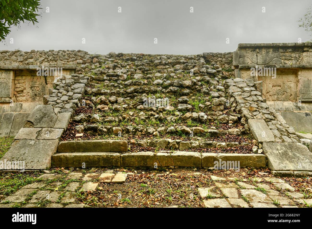 Venus Platform in the Great Plaza in Chichen Itza, a large pre ...