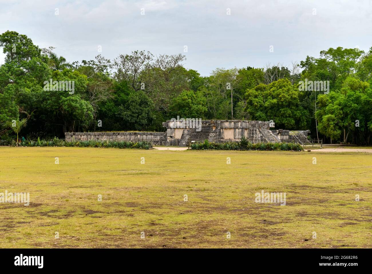 Venus Platform in the Great Plaza in Chichen Itza, a large pre ...