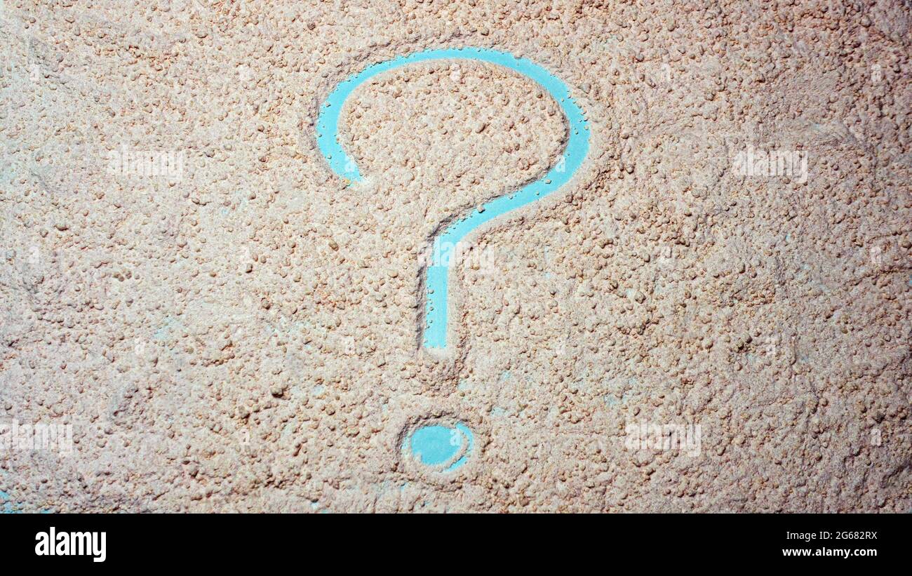 Powder texture with a question mark Stock Photo - Alamy