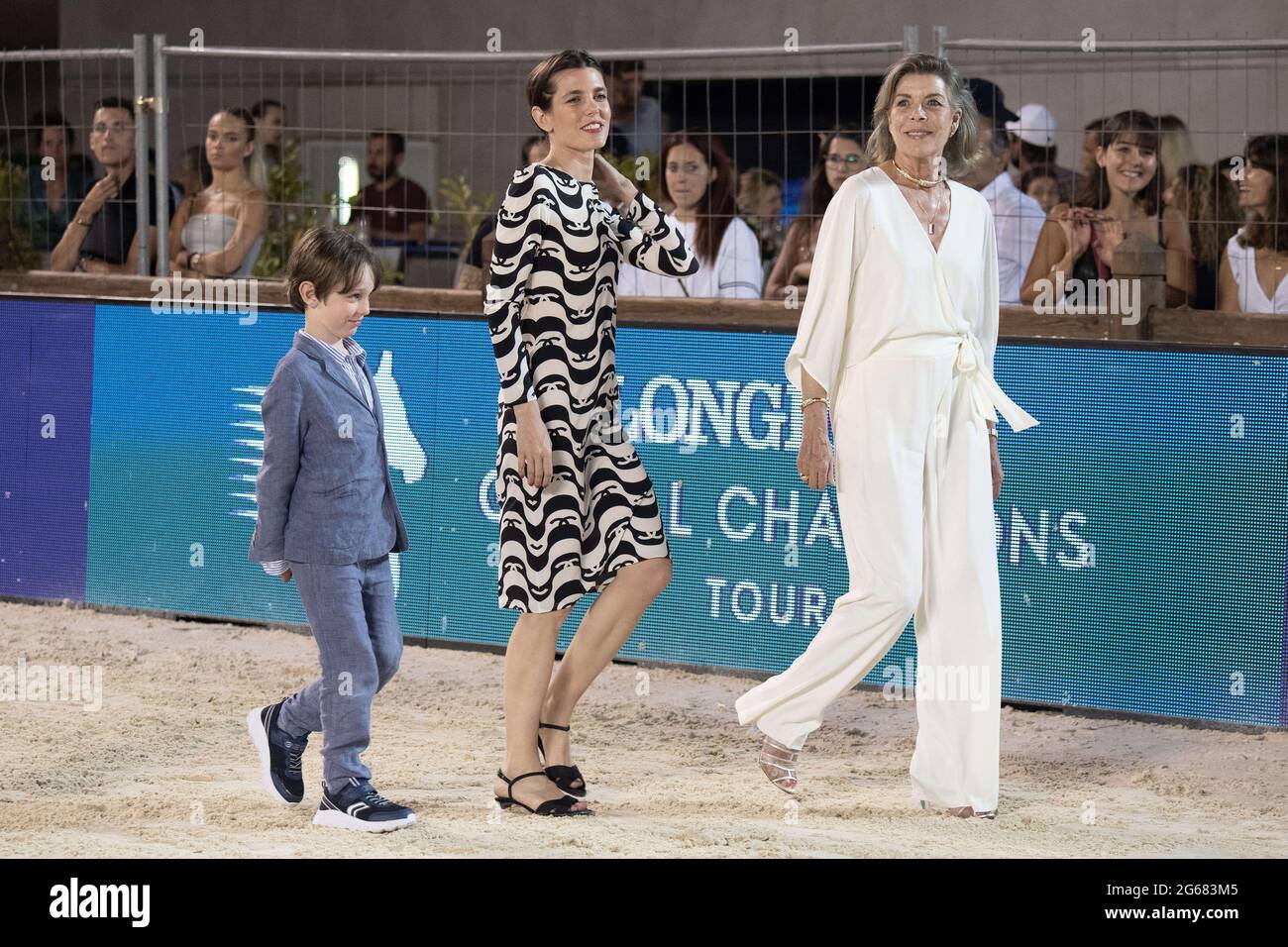 Princess Caroline of Hanover and Charlotte Casiraghi with her son ...