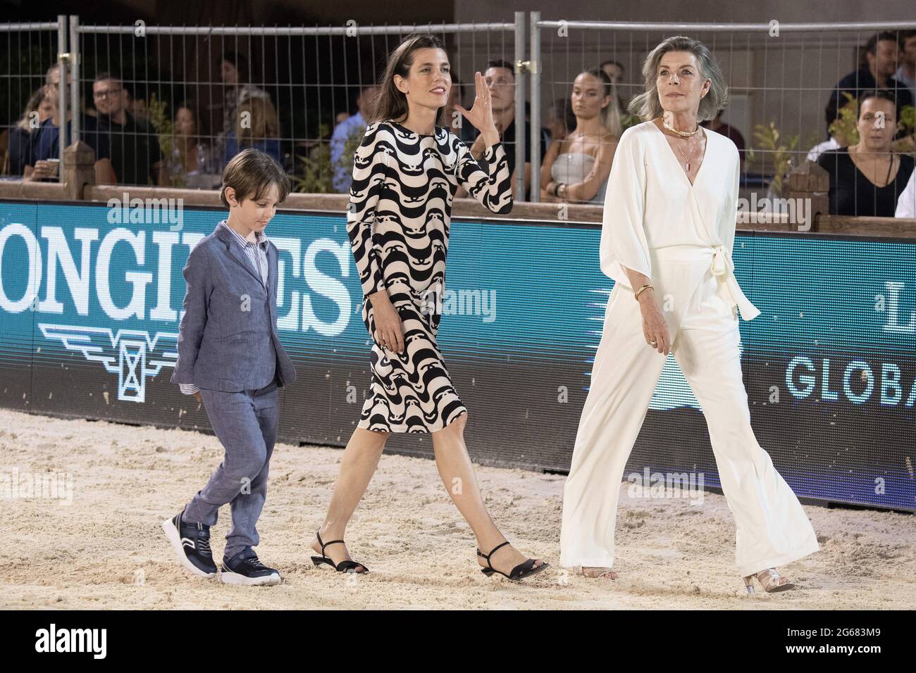 Princess Caroline of Hanover and Charlotte Casiraghi with her son ...