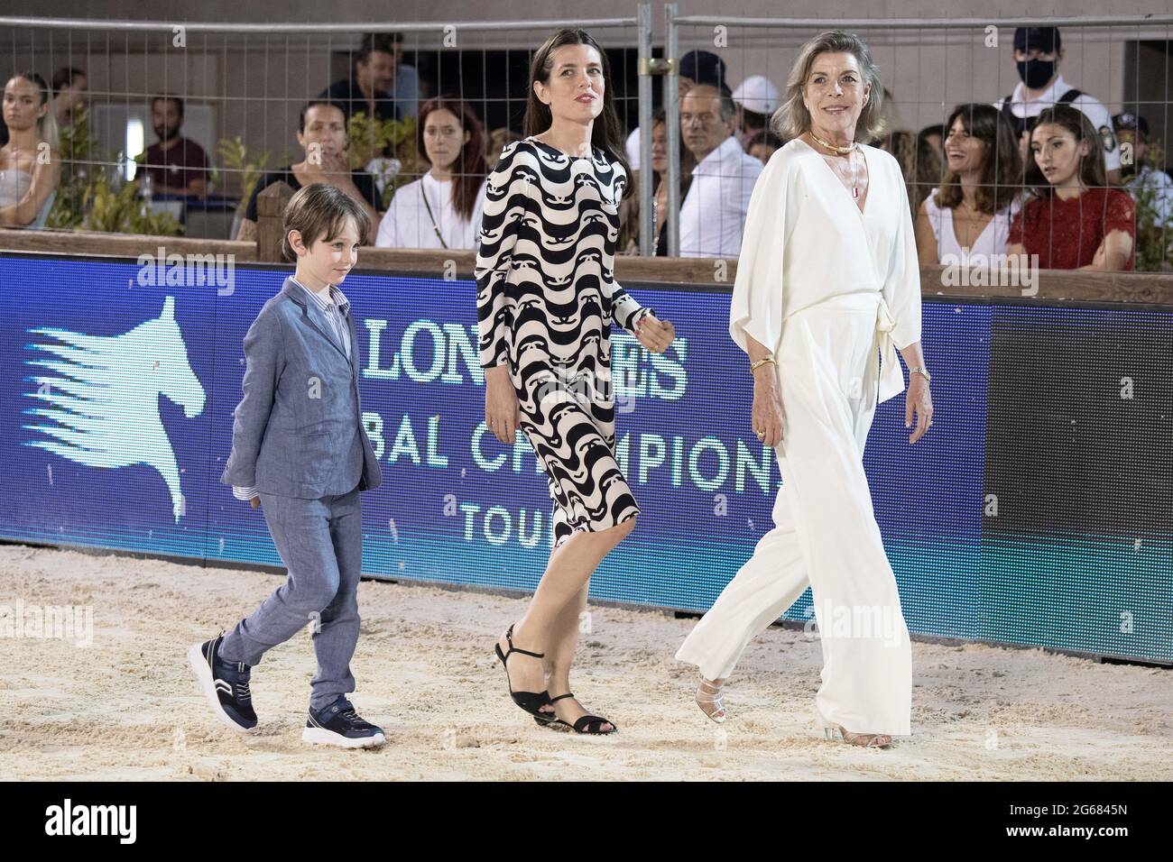 Princess Caroline of Hanover and Charlotte Casiraghi with her son ...
