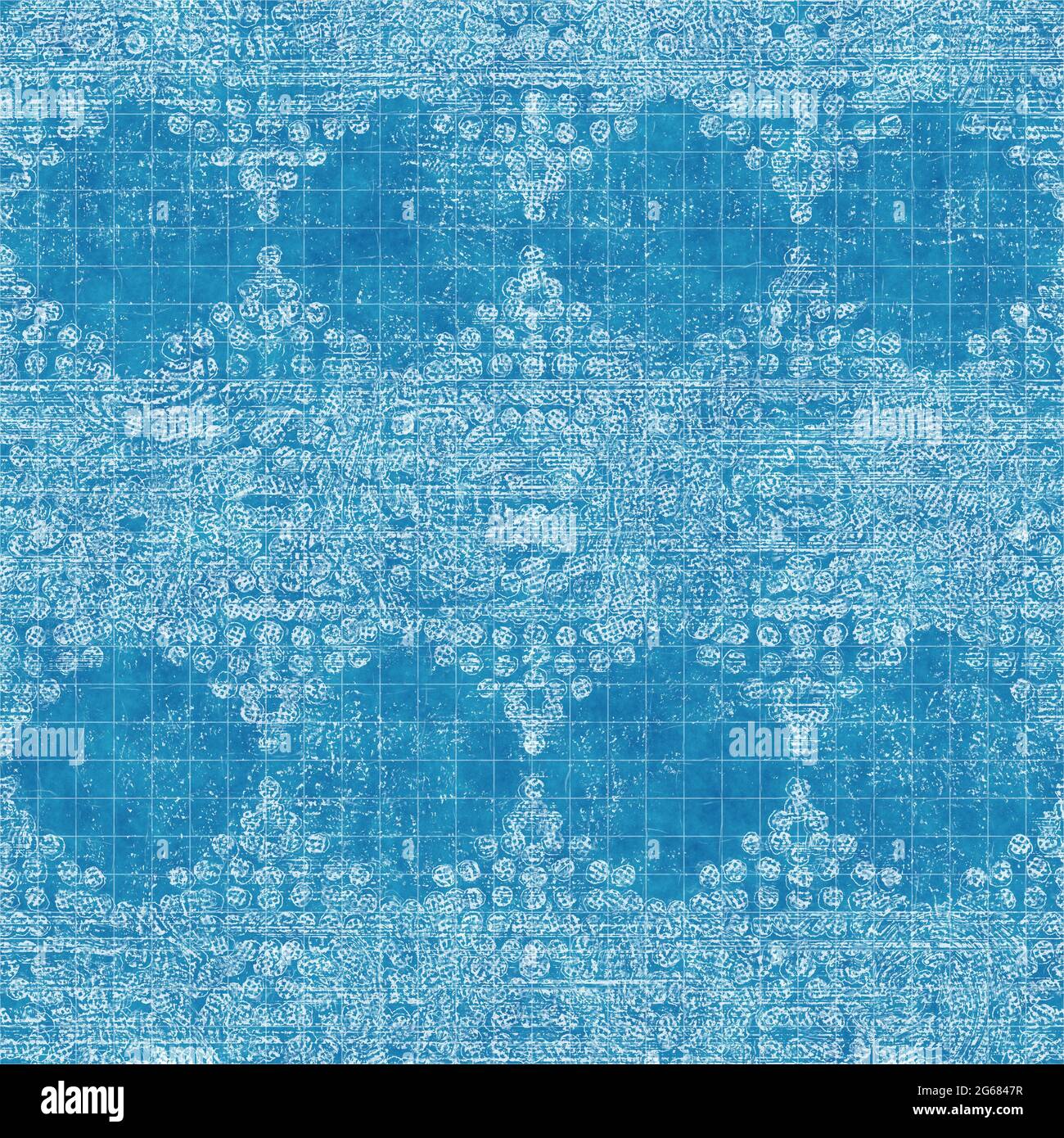 Seamless bright blue blueprint pattern for textile and print Stock ...