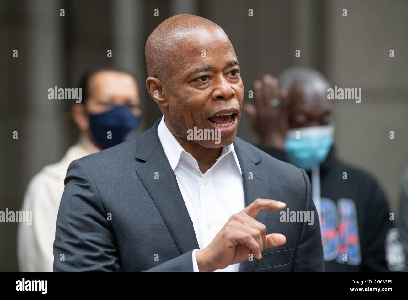 New York City mayoral candidate Eric Adams. (Photo by Barry Williams ...