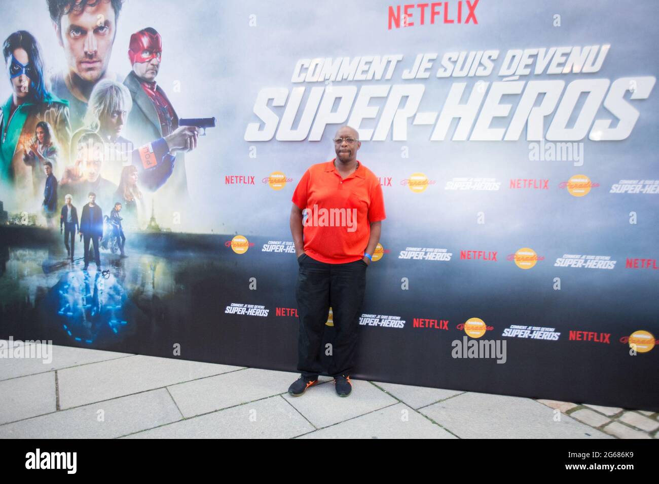 Abdoulaye Diarra aka Oxmo Puccino attends 'Comment Je Suis Devenu Super-Heros' Netflix Paris ...