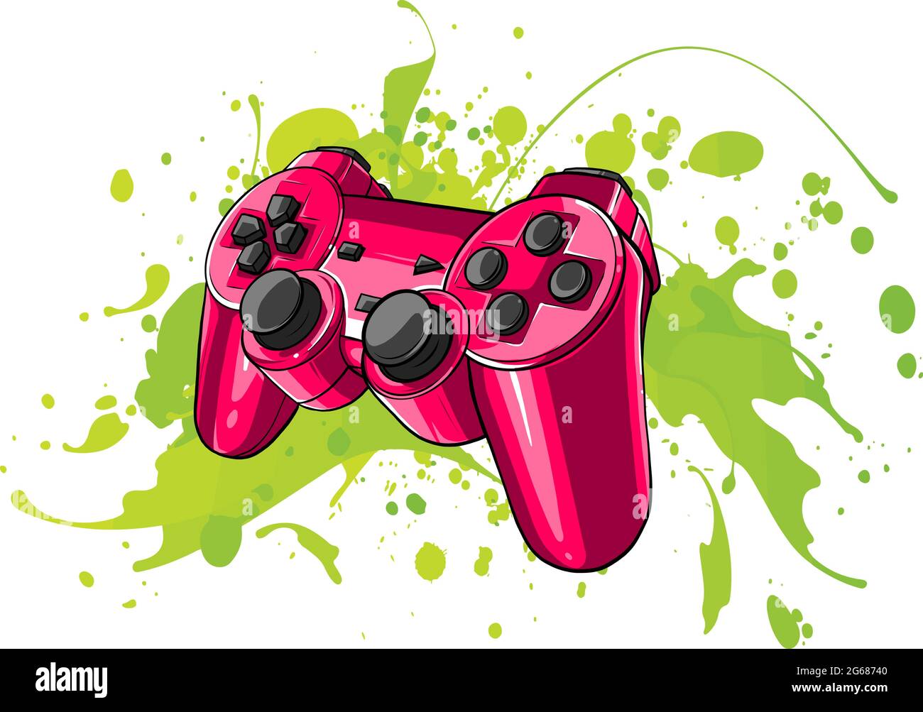 game Joypad with colored spots vector illustration Stock Vector Image ...