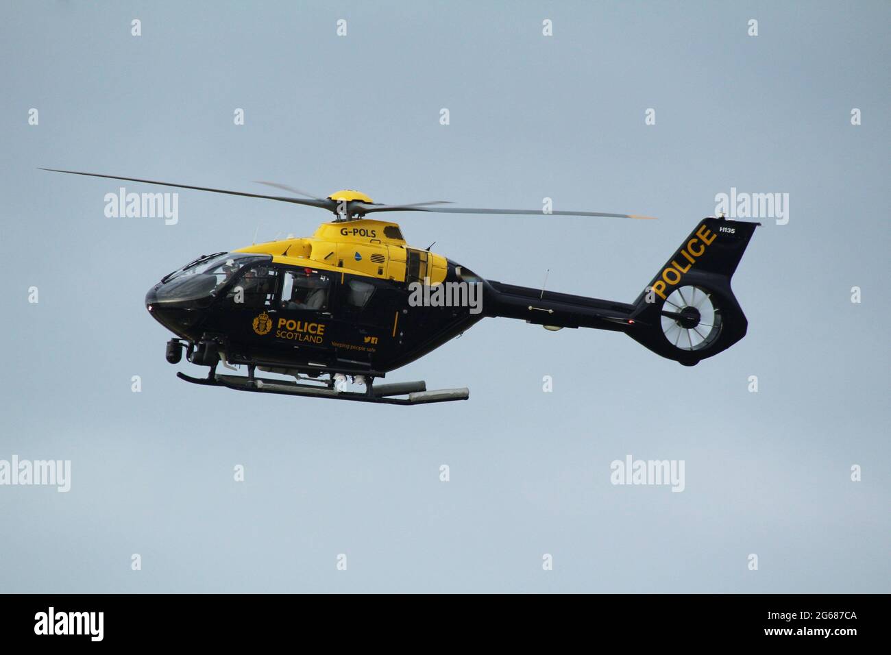 Police helicopter glasgow hi-res stock photography and images - Alamy