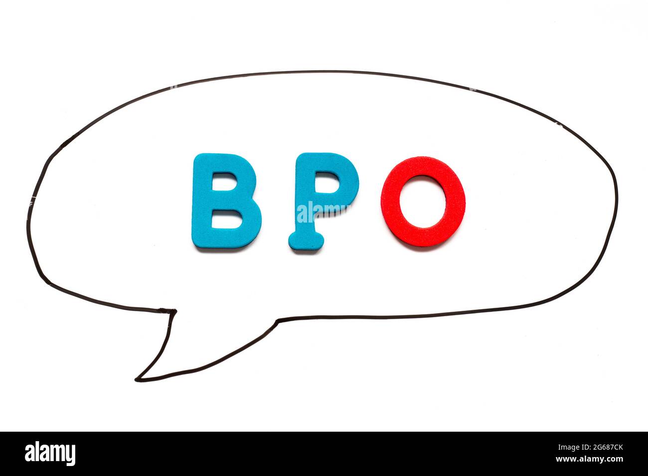 Alphabet letter with word BPO (Abbreviation of Business Process ...
