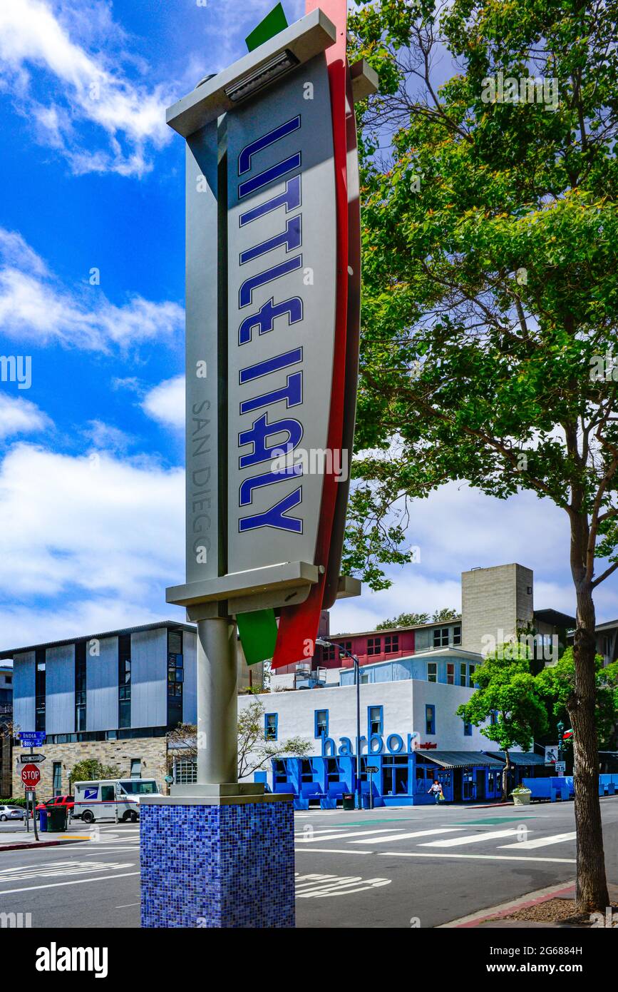 A contemporary design for "Little Italy" street marker sign, in trendy ...