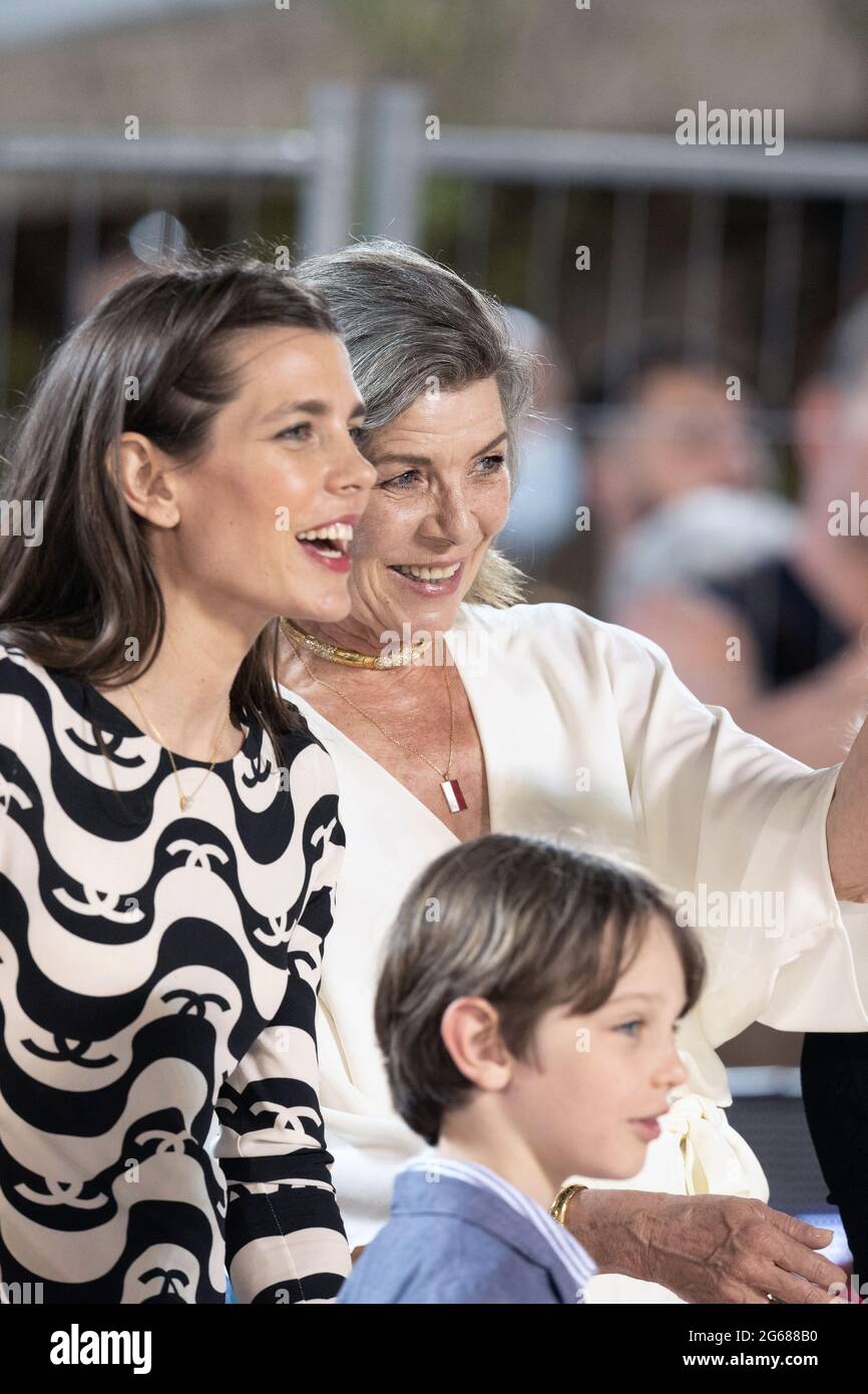 Princess Caroline of Hanover and Charlotte Casiraghi with her son ...