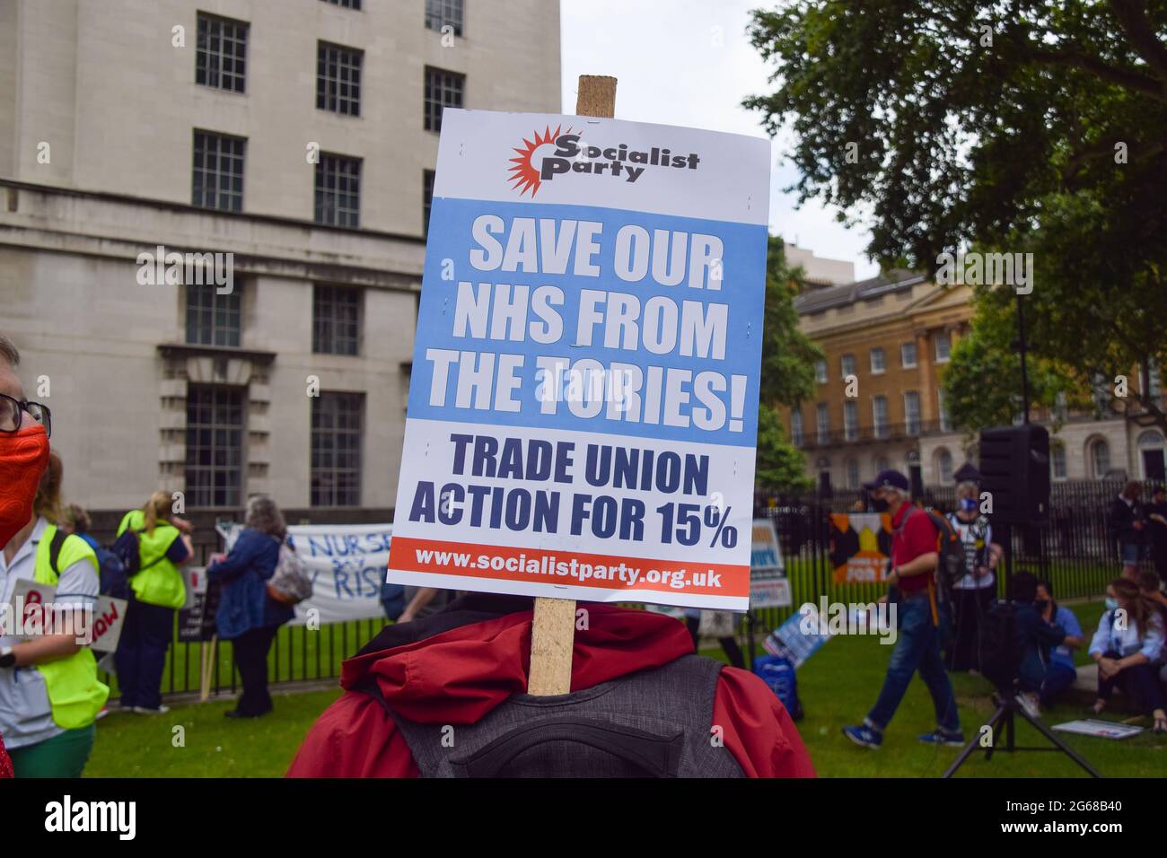 Save our nhs protest 2021 hi-res stock photography and images - Alamy