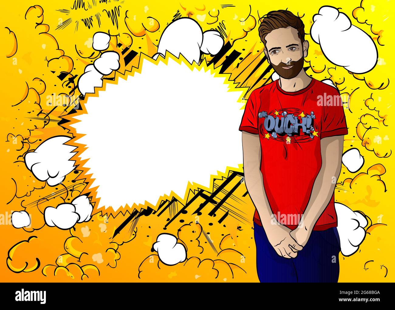 Portrait young funky funny Stock Vector Images - Alamy