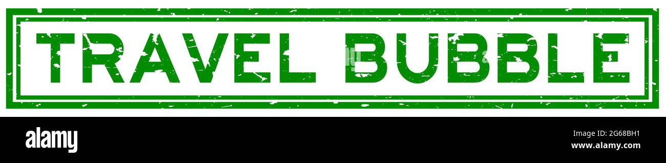 Grunge green travel bubble word square rubber seal stamp on white background Stock Vector Image ...