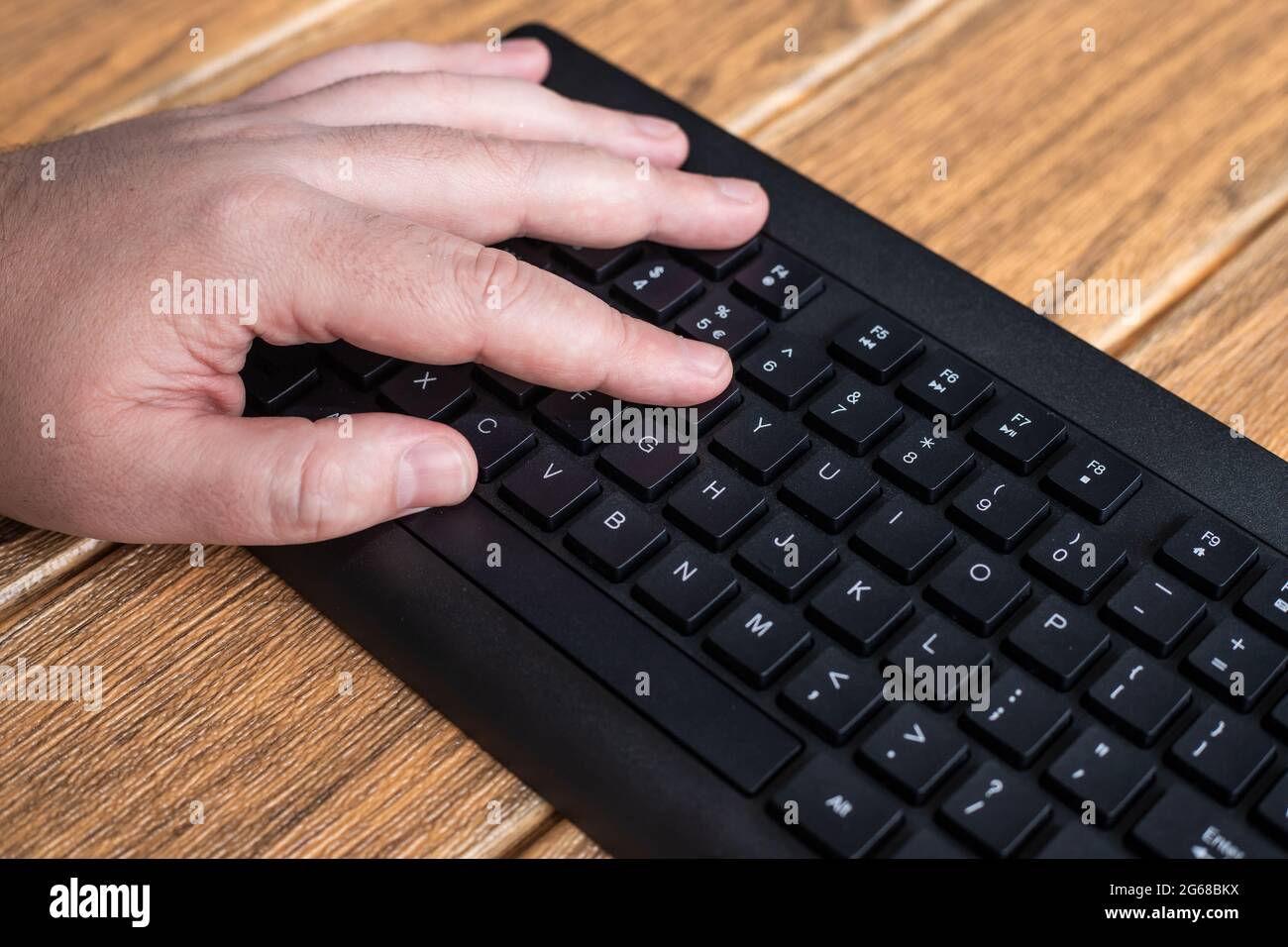 Hands Pointing Pressing Computer Keyboard Keys Typewriting New Ideas ...