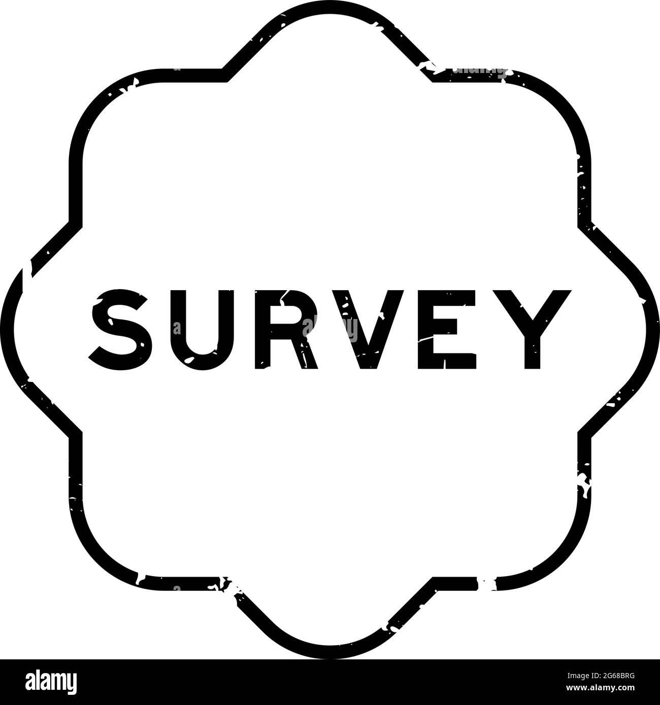 Grunge black survey word rubber seal stamp on white background Stock ...