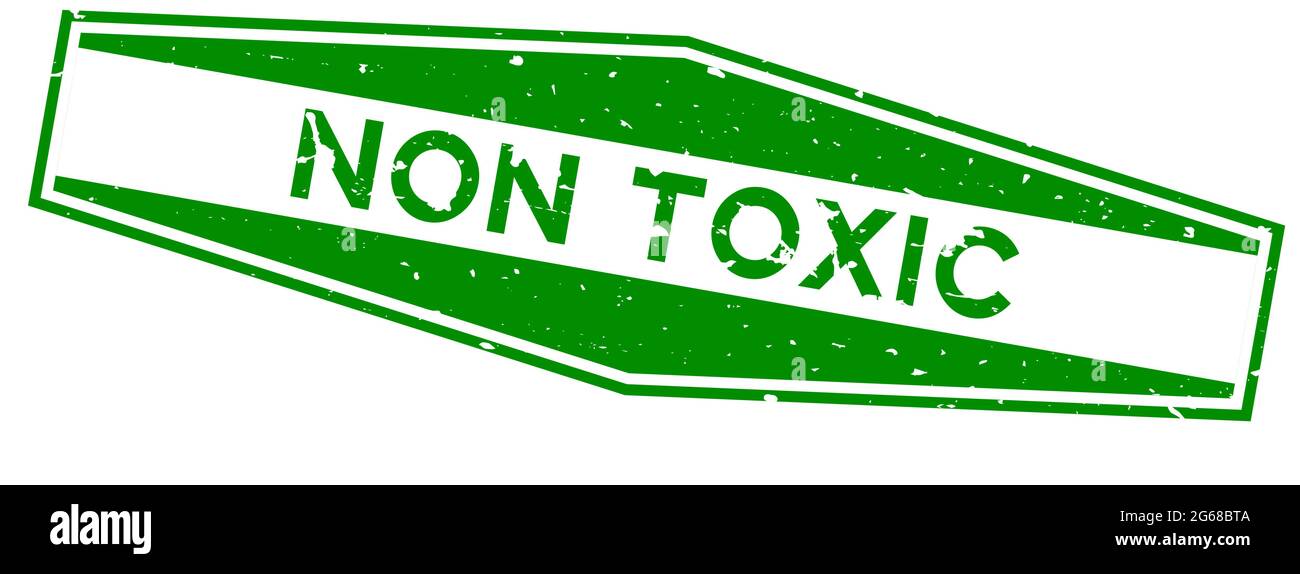 Grunge green non toxic word hexagon rubber seal stamp on white background Stock Vector Image ...