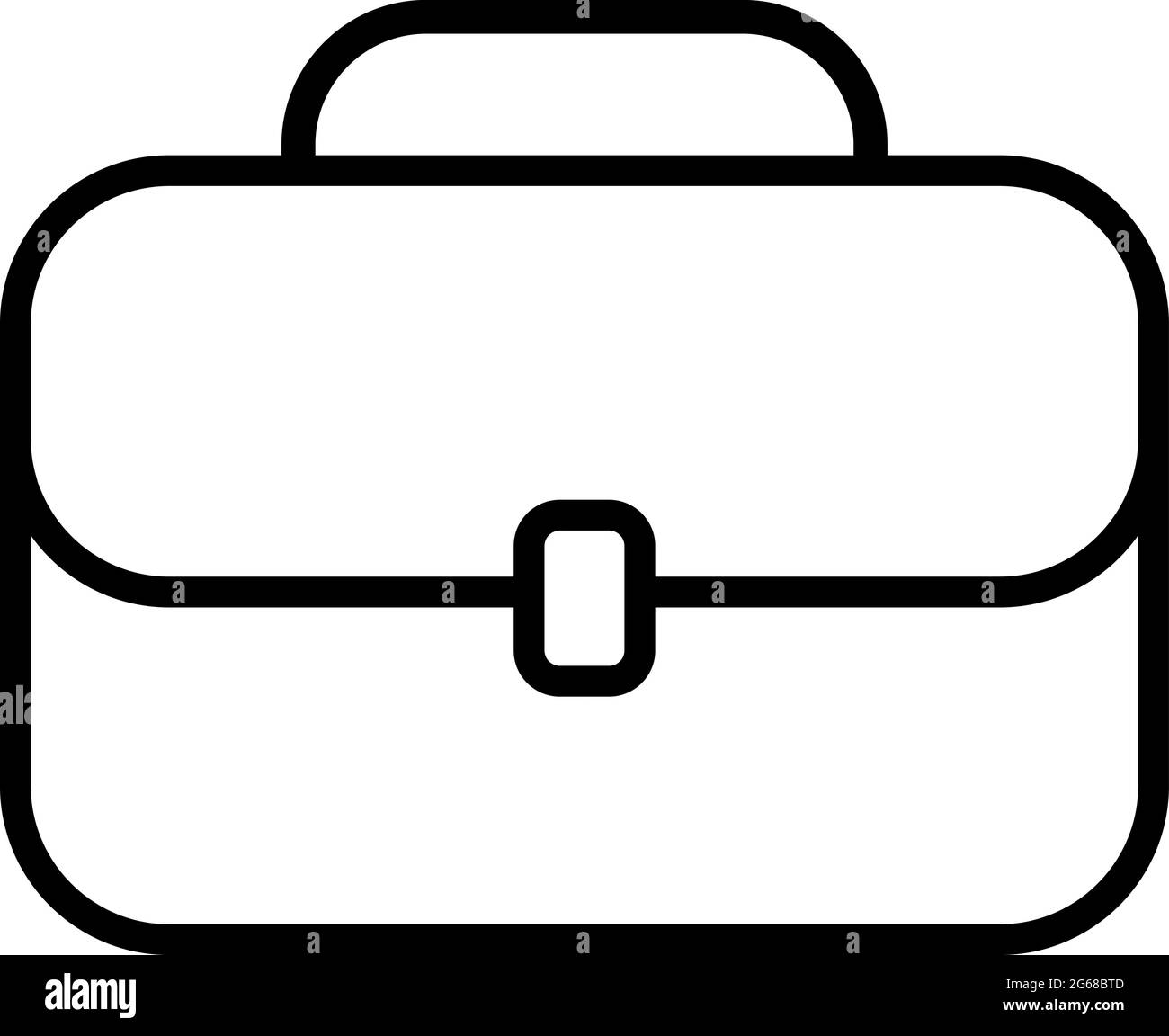 Black color icon in briefcase shape on white background Stock Vector ...
