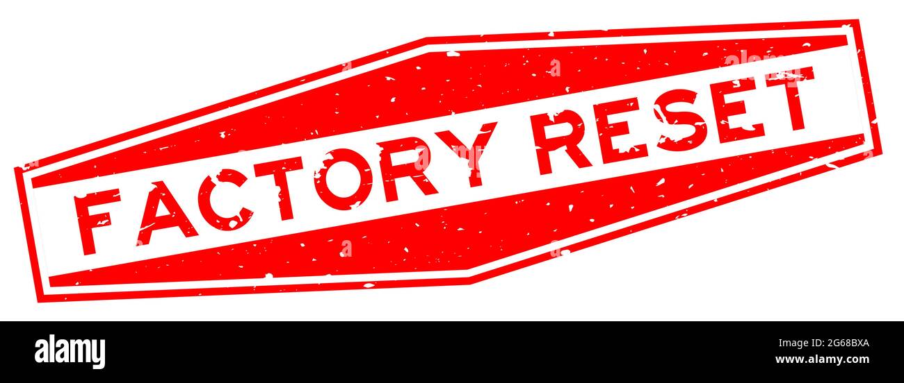 Grunge red facotry reset word hexagon rubber seal stamp on white background Stock Vector Image ...