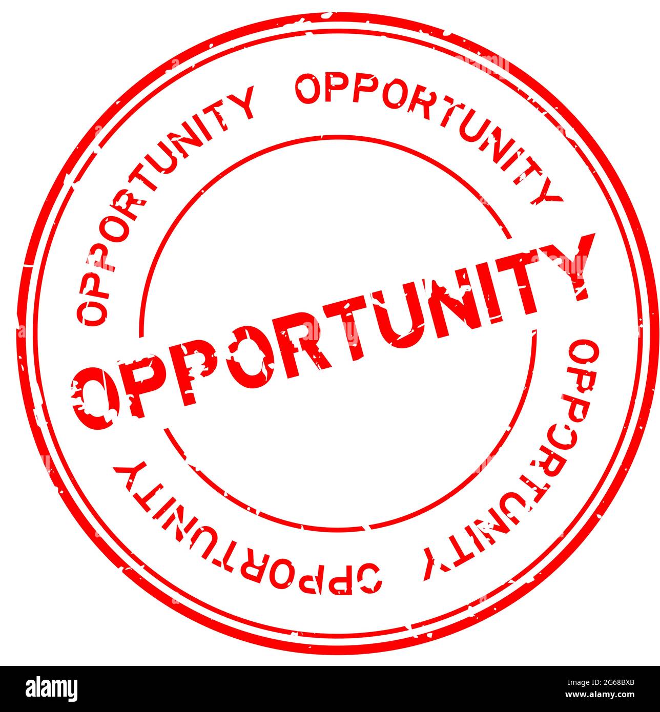 Grunge red opportunity word round rubber seal stamp on white background Stock Vector Image & Art ...