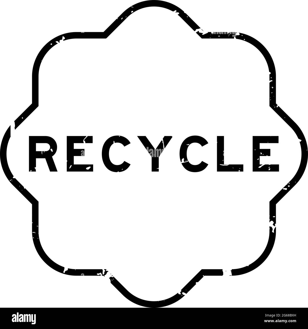 Grunge black recycle word rubber seal stamp on white background Stock ...