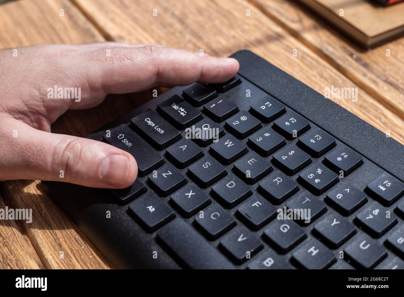 Hands Pointing Pressing Computer Keyboard Keys Typewriting New Ideas ...