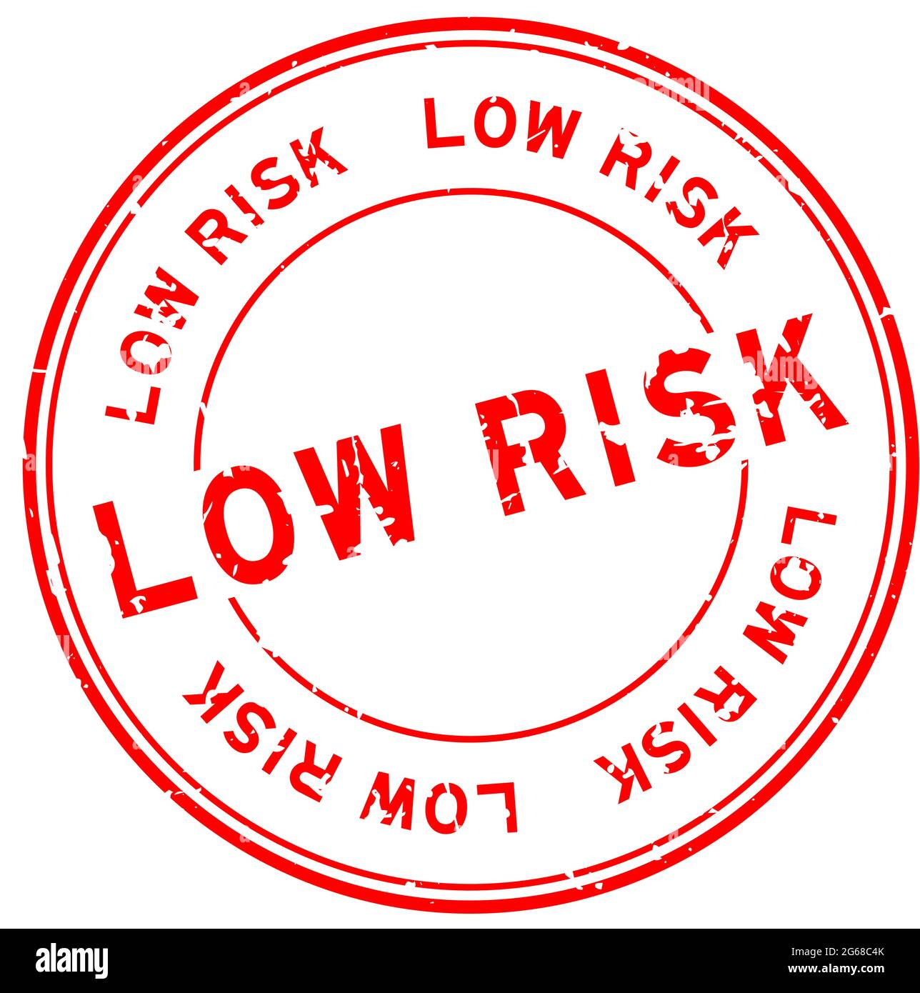 Grunge red low risk word round rubber seal stamp on white background Stock Vector Image & Art ...