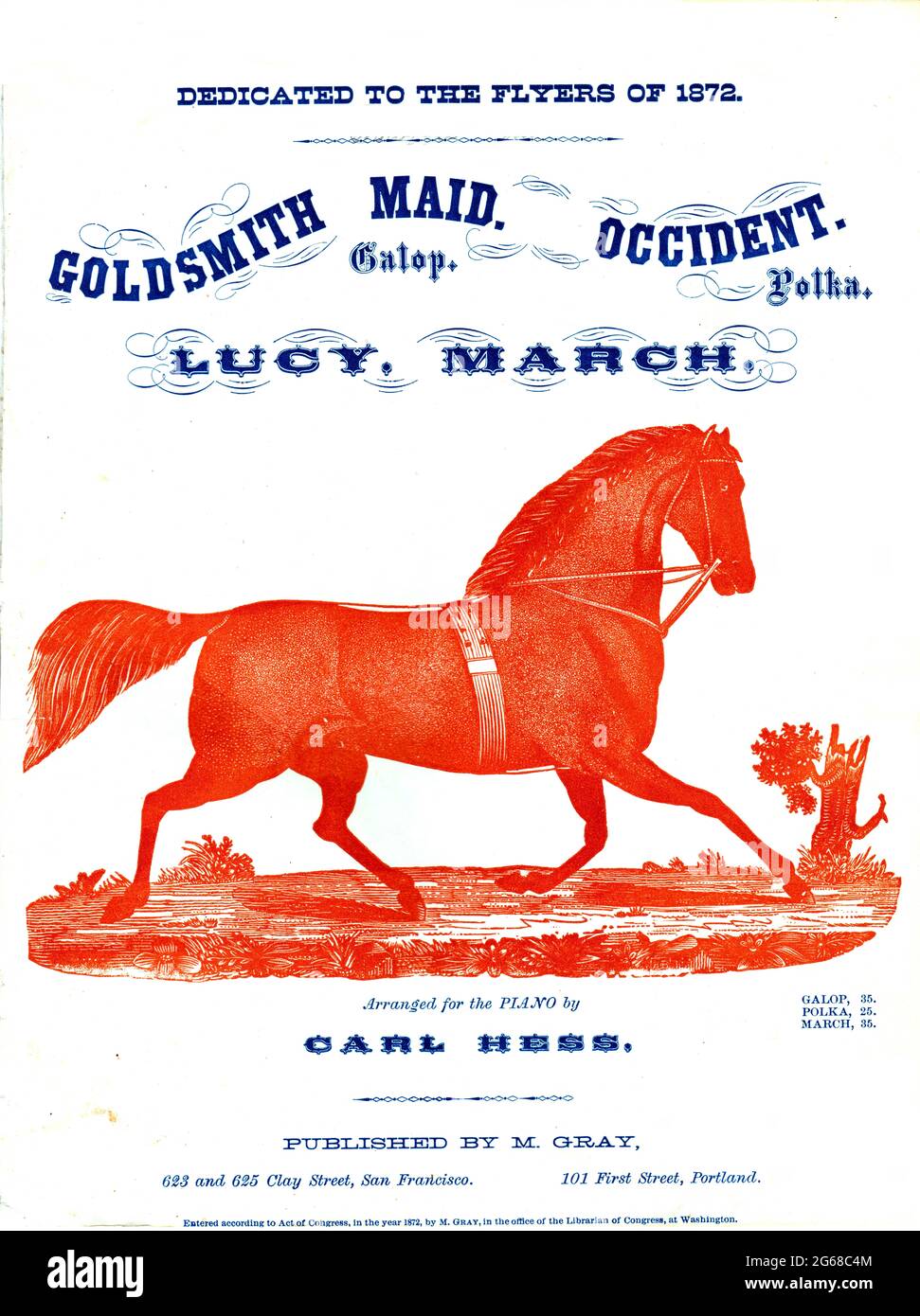 Goldsmith Maid, 1872 sheet music Stock Photo - Alamy