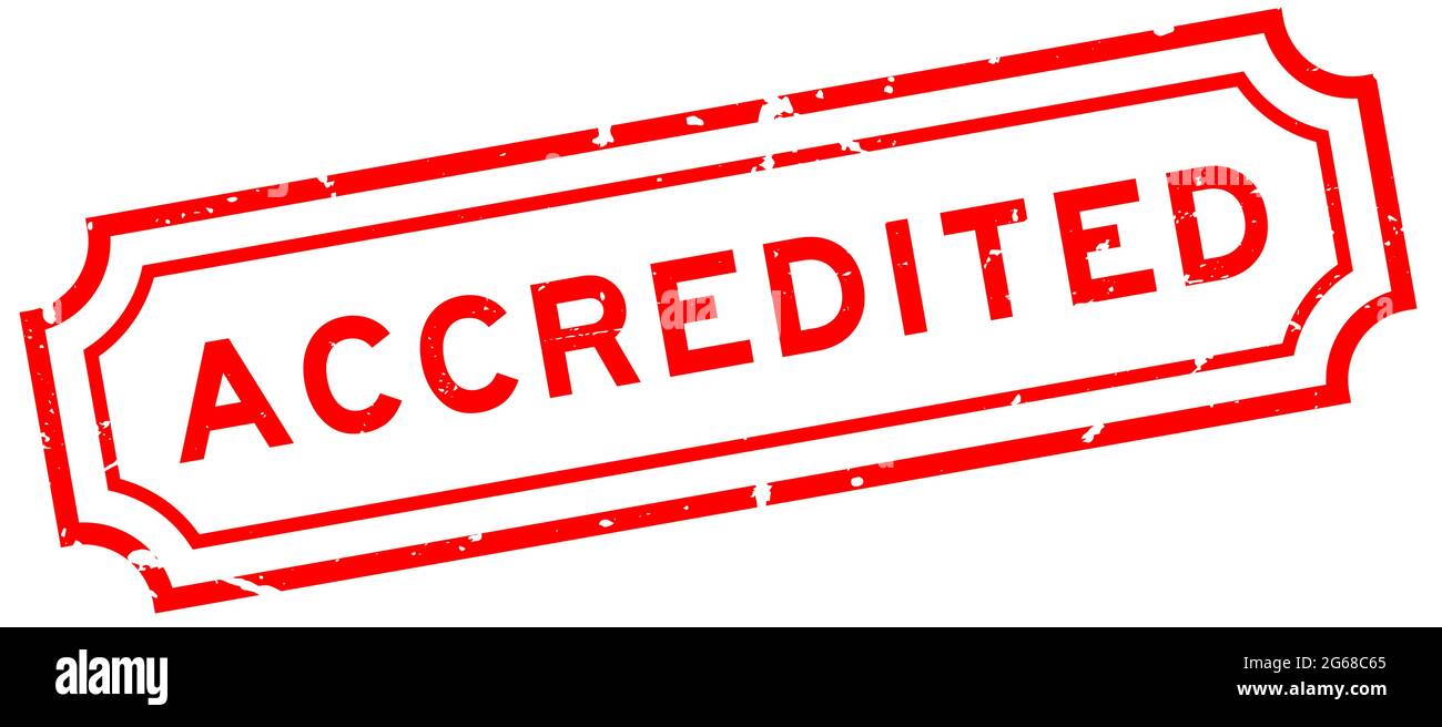 Grunge red accredited word rubber seal stamp on white background Stock Vector Image & Art - Alamy