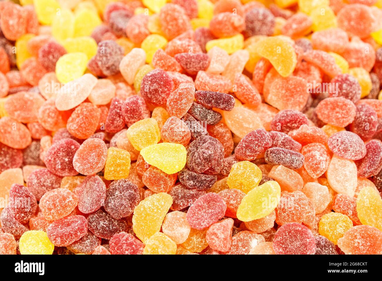 Colored marmalade candies as background. Sweet candy texture, different ...