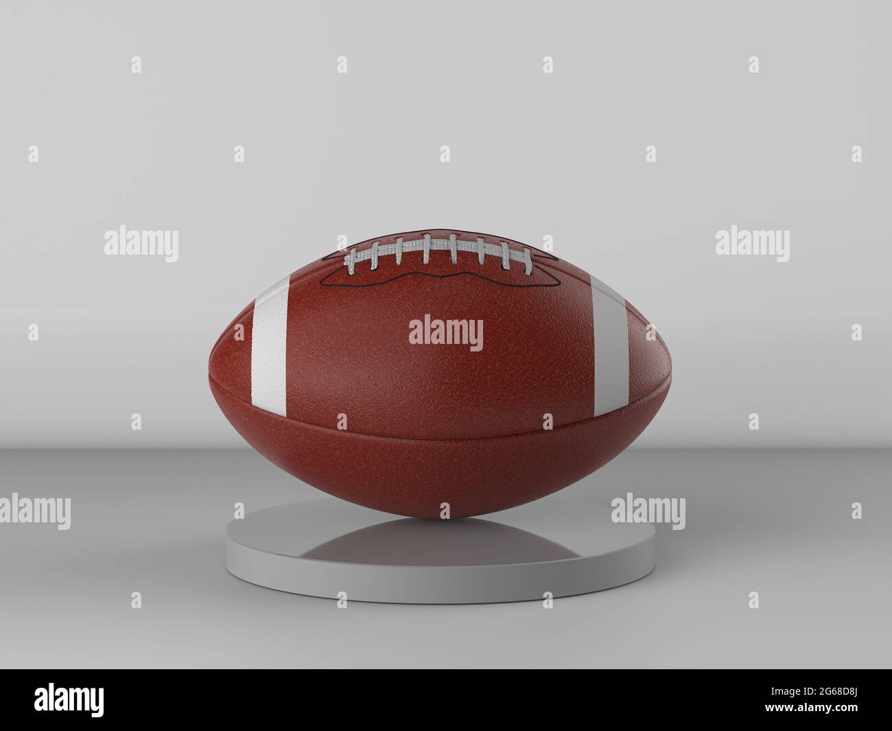 3d rendering american football ball on grey background Stock Photo - Alamy
