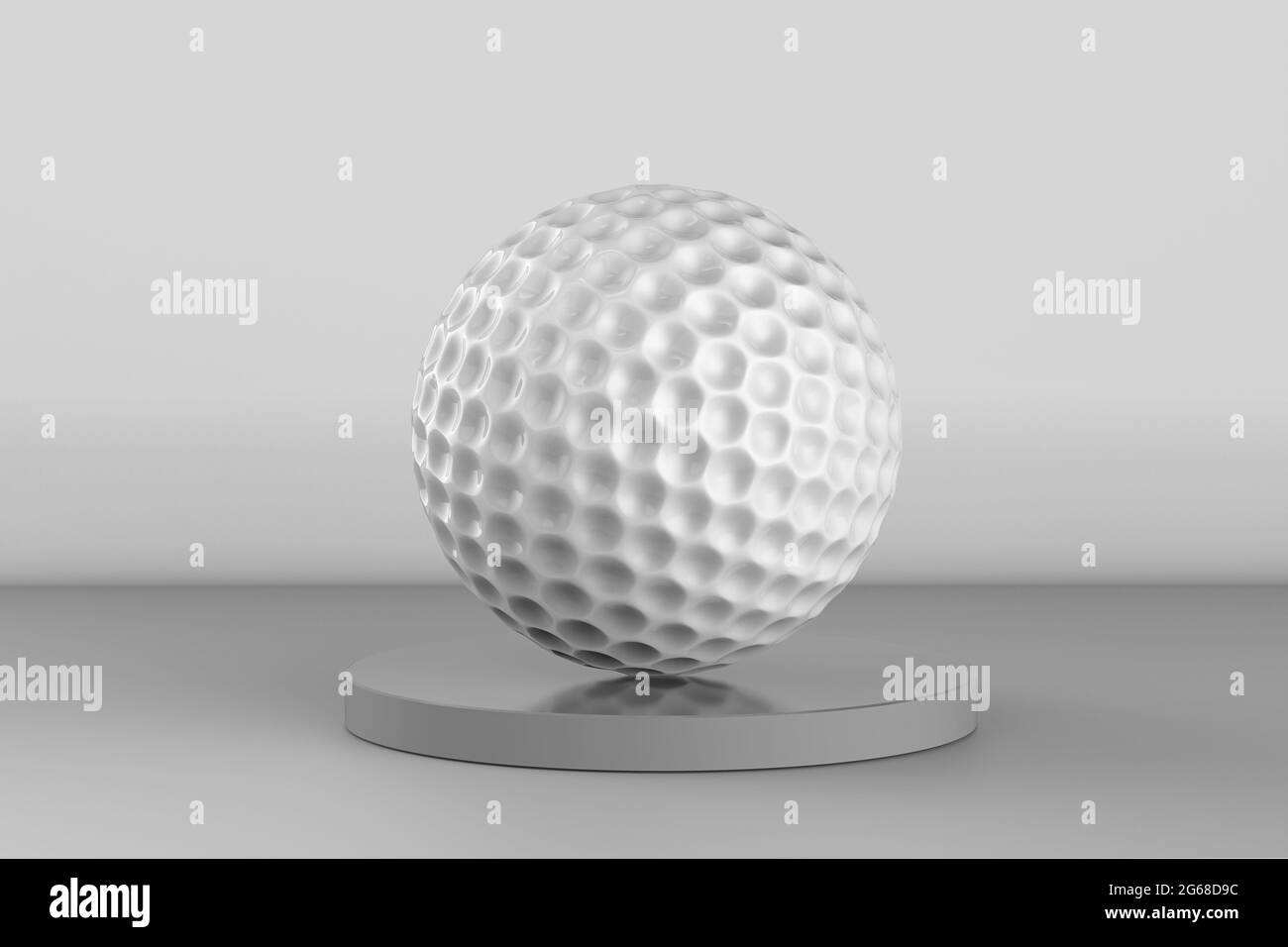 3d rendering golf ball on grey background Stock Photo - Alamy