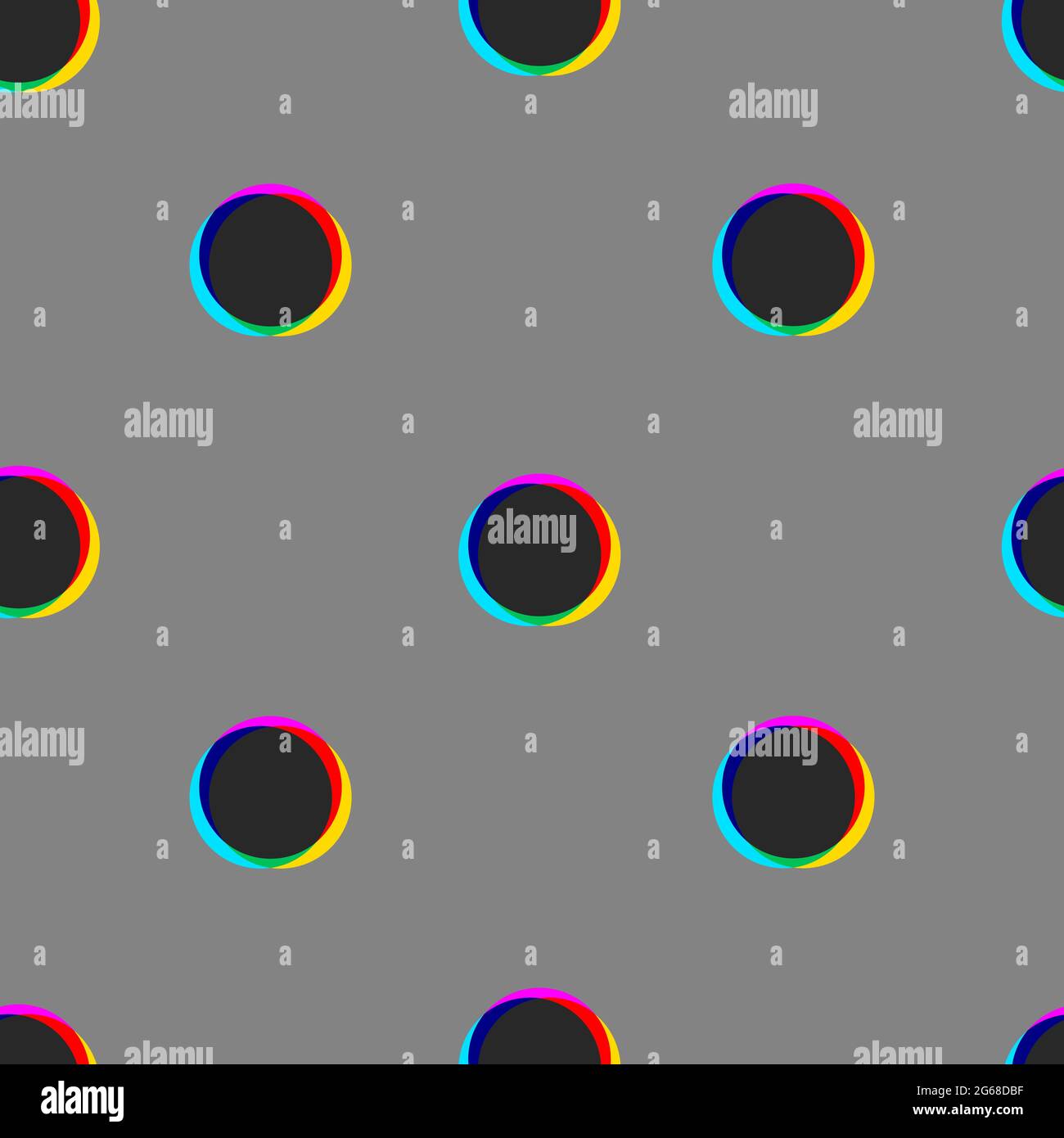 CMYK seamless pattern with circles. CMY colorful background. Vector ...