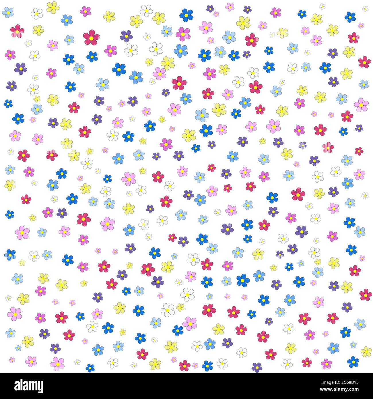 Simple colorful floral background with colored flowers Stock Vector ...