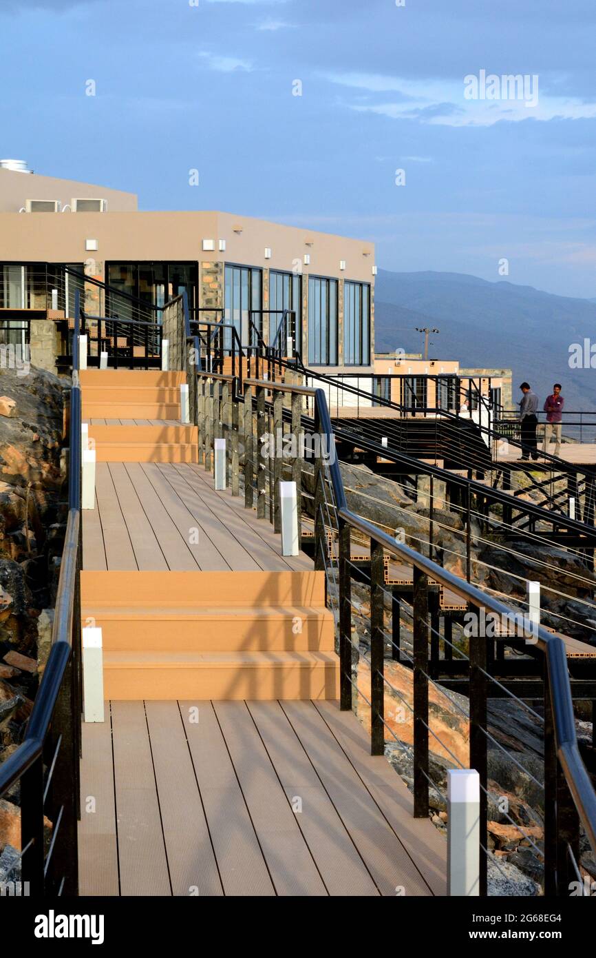 OMAN. HAJAR MOUNTAINS. AL HAMRA. THE NEW DESIGNHOTEL "THE VIEW" HAS ...