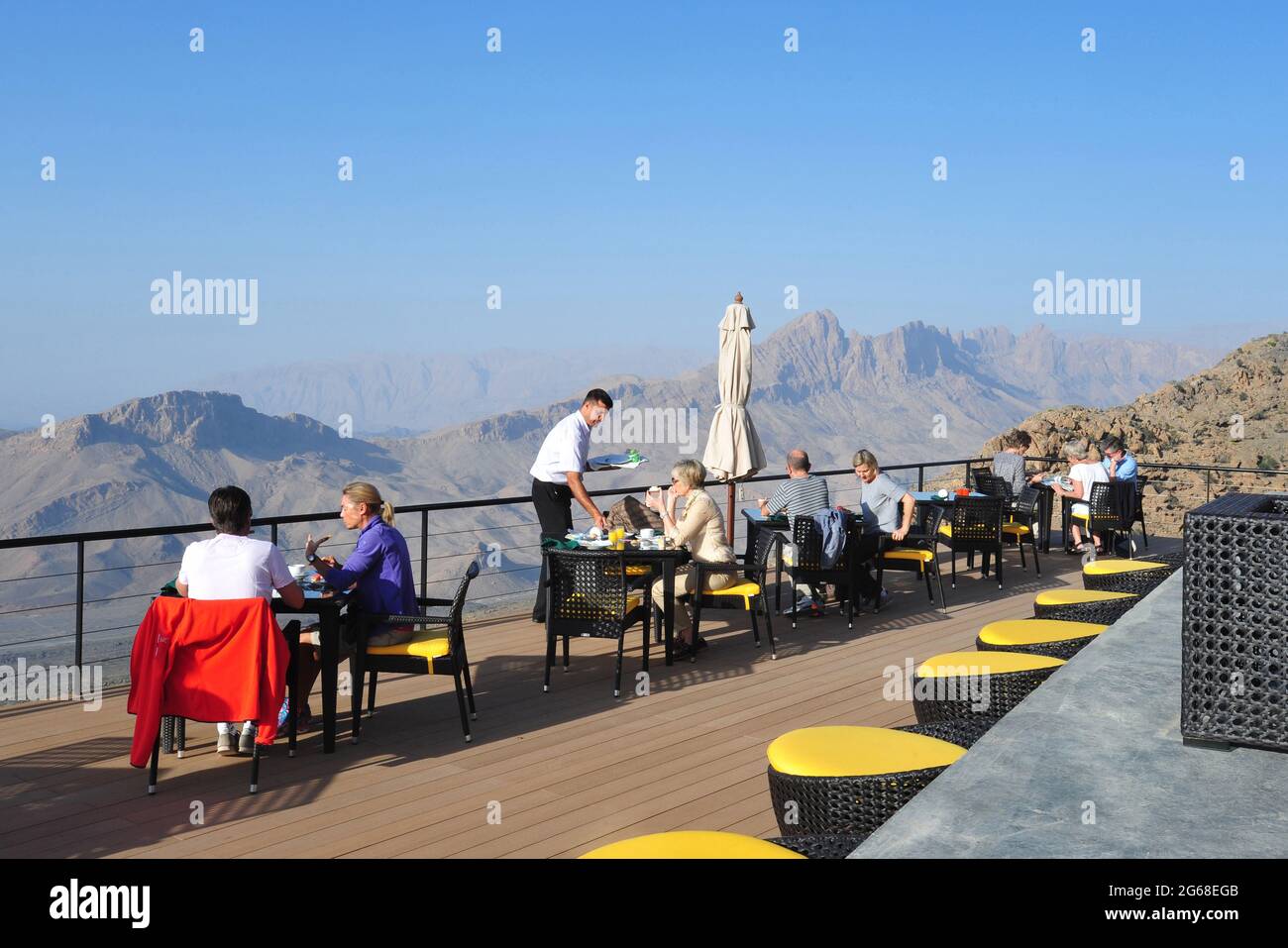 OMAN. HAJAR MOUNTAINS. AL HAMRA. THE NEW DESIGNHOTEL "THE VIEW" HAS ...