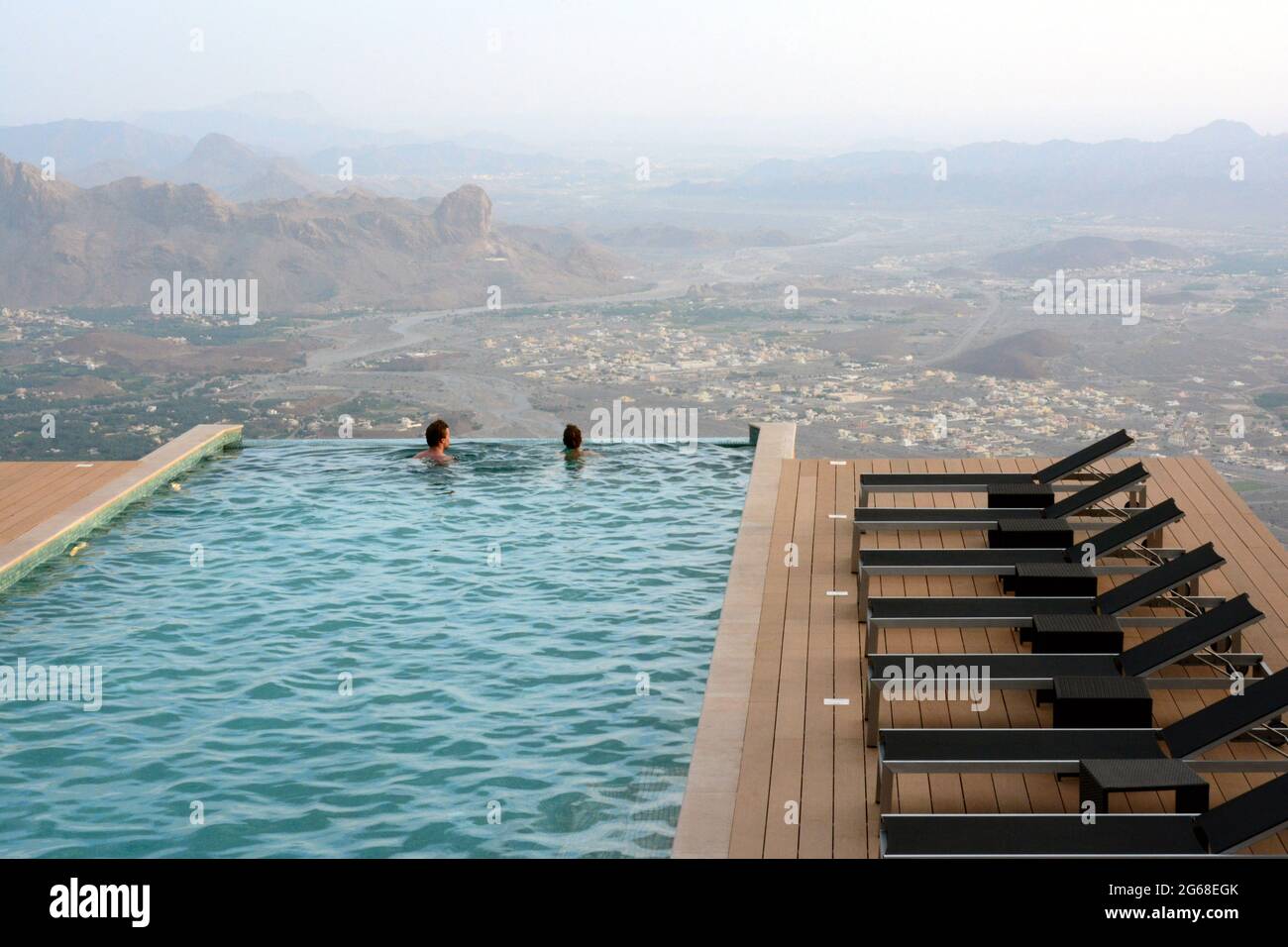 OMAN. HAJAR MOUNTAINS. AL HAMRA. THE NEW DESIGNHOTEL "THE VIEW" HAS ...